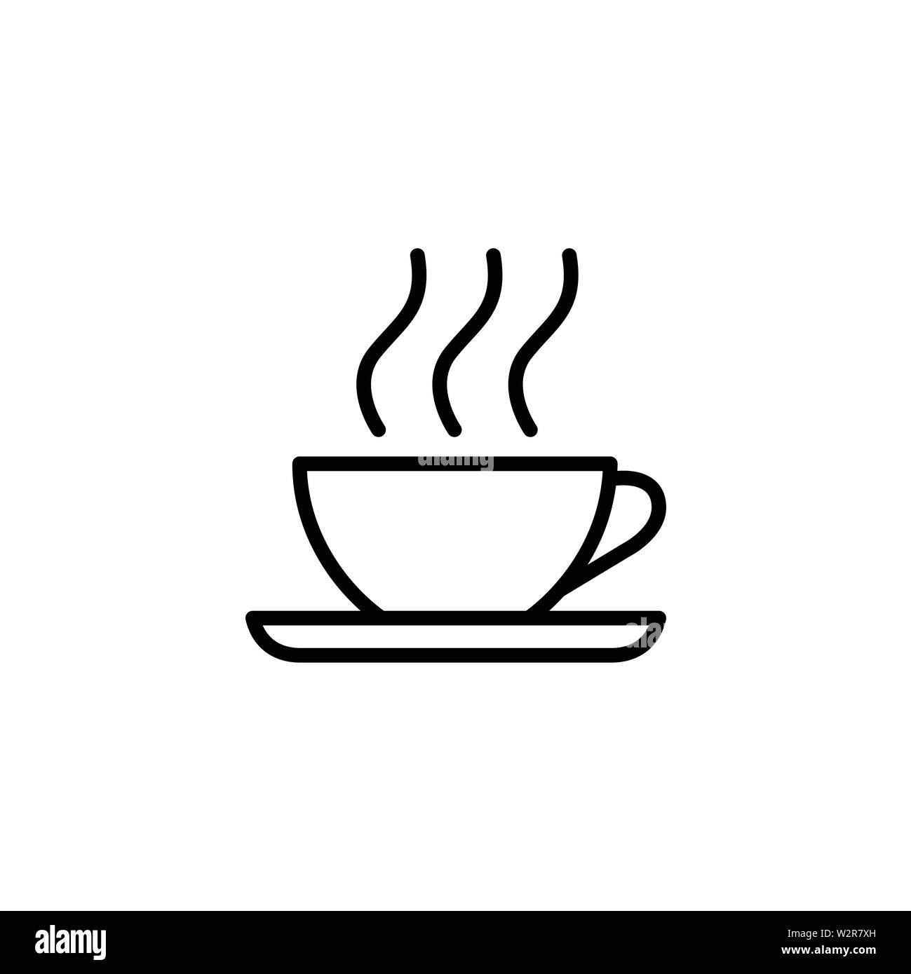 Coffee Cup Line Icon In Flat Style Vector Icon For Apps, UI, Websites ...