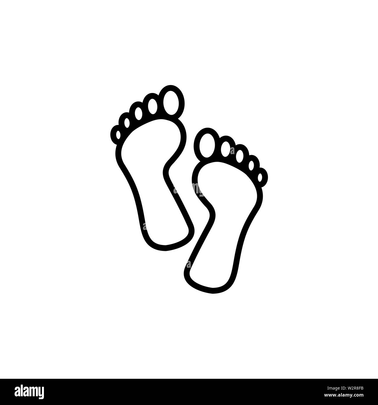 Footprint Icon In Flat Style Vector For App, UI, Websites. Black Icon ...