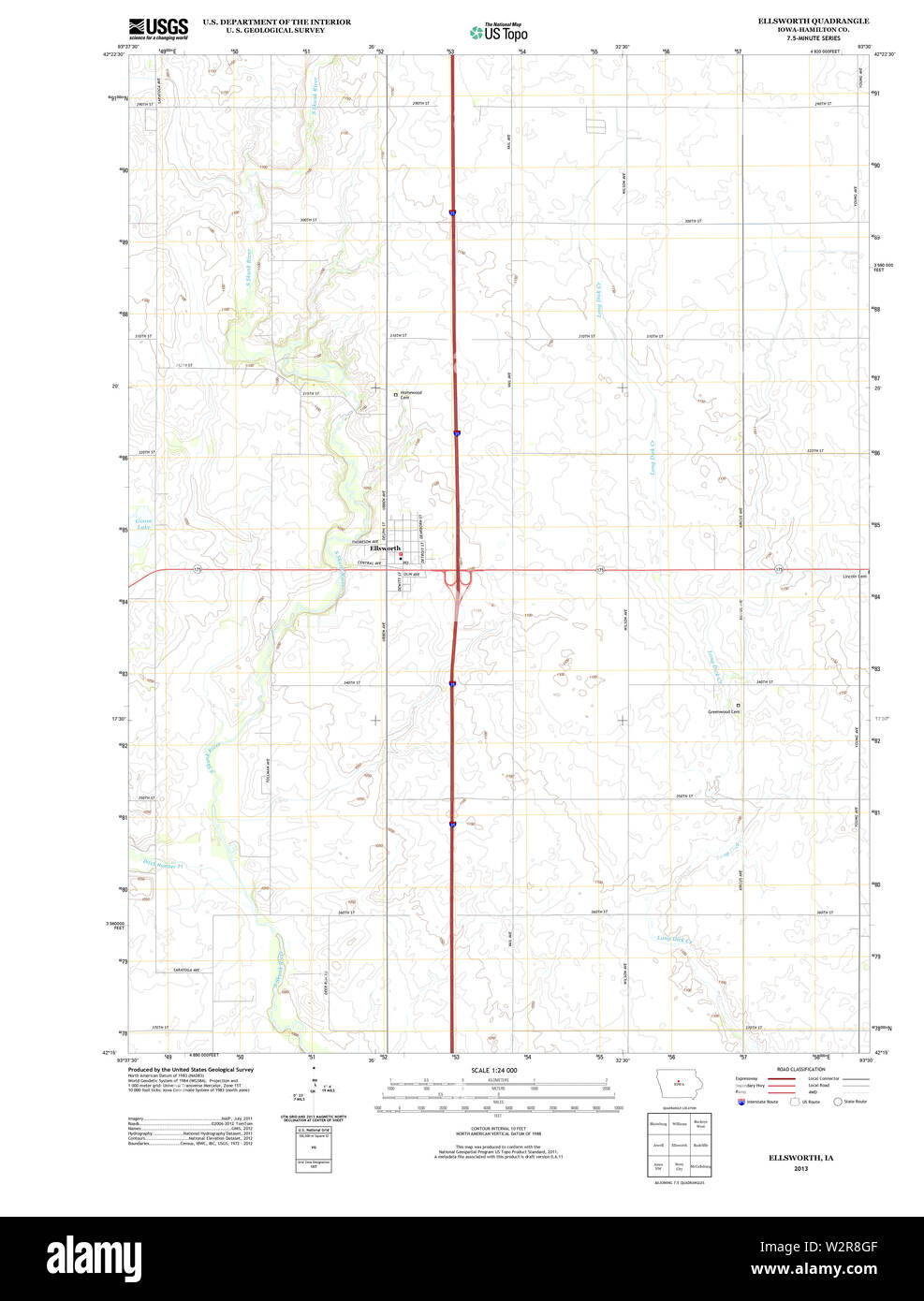 Map of ellsworth Cut Out Stock Images & Pictures - Alamy