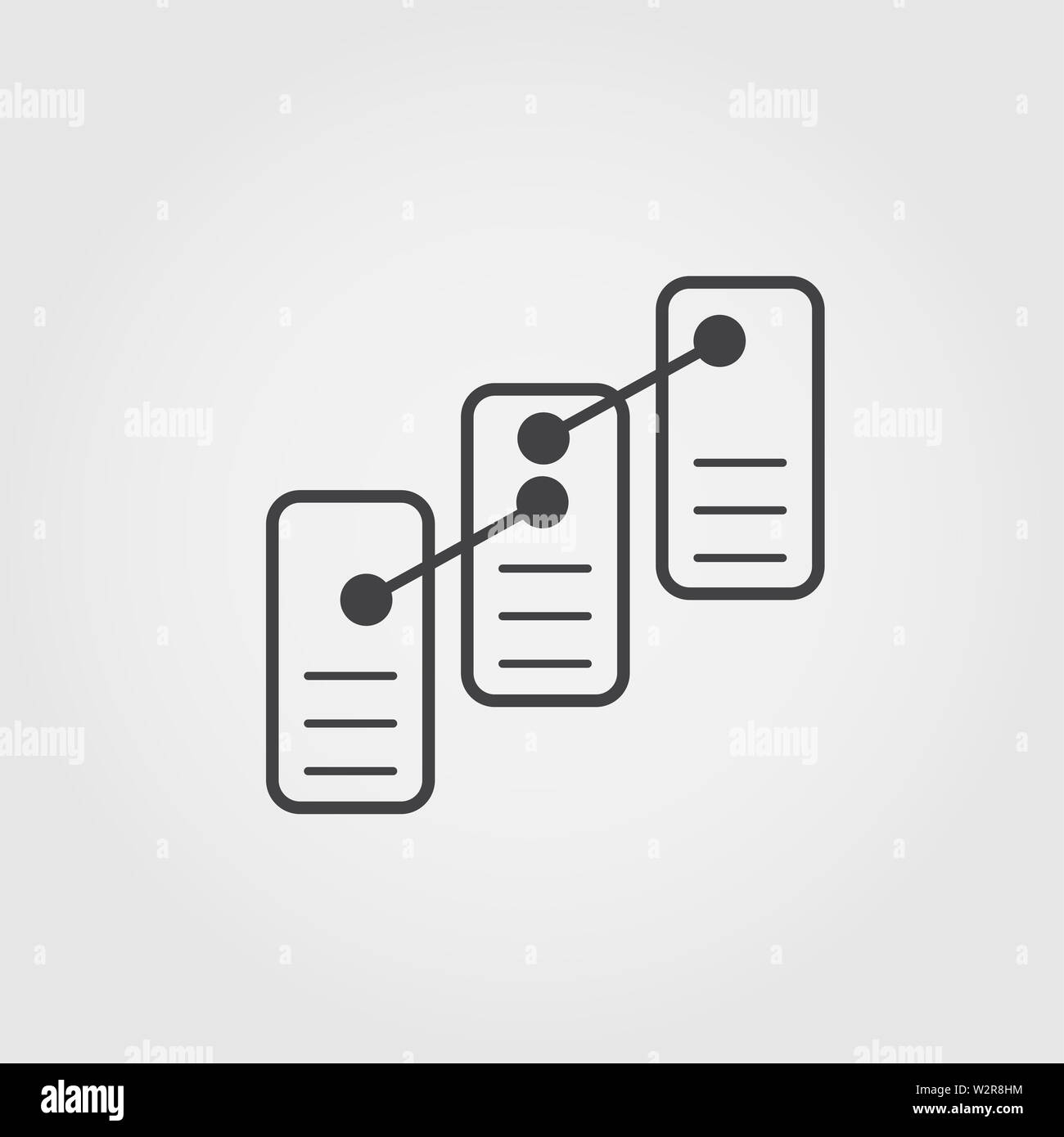 Ordered Records Flat Icon Monochrome Creative Design From Blockchain Icons Collection Simple
