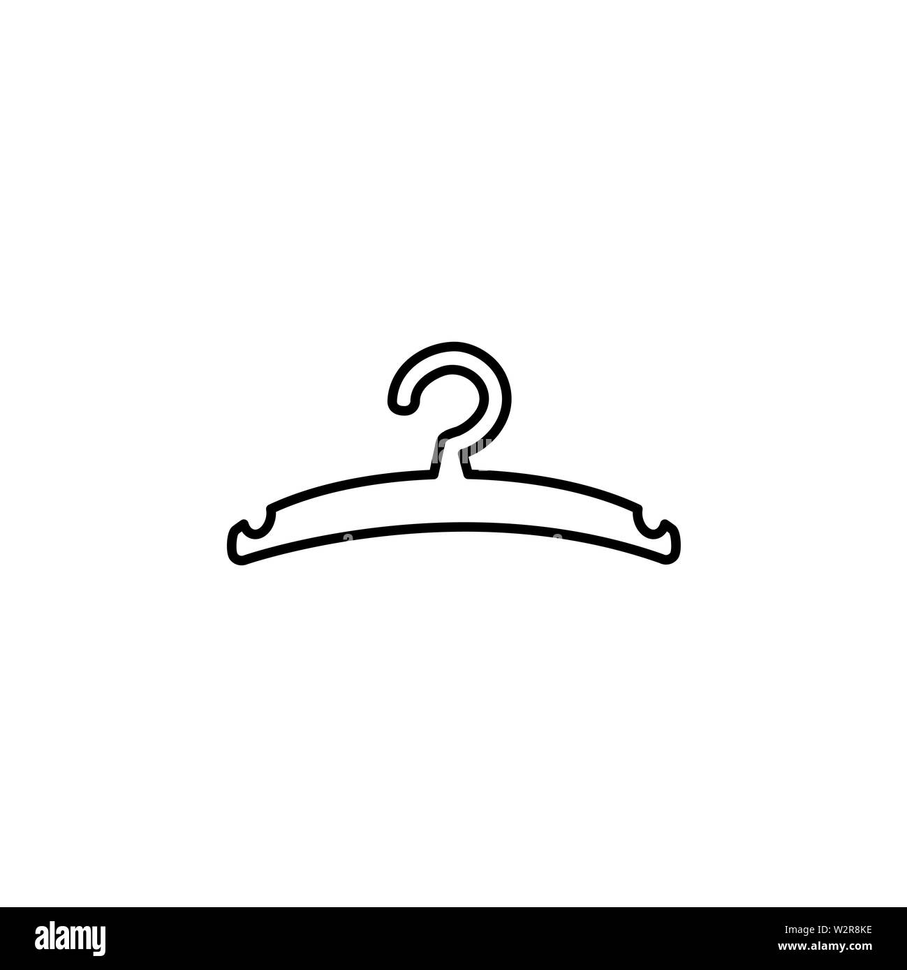 Hanger Line Icon In Flat Style Vector For Apps, UI, Websites. Black ...