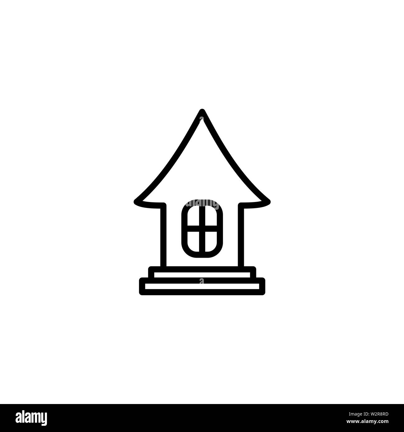 Home Line Icon In Flat Style Vector For App, UI, Websites. House Black ...