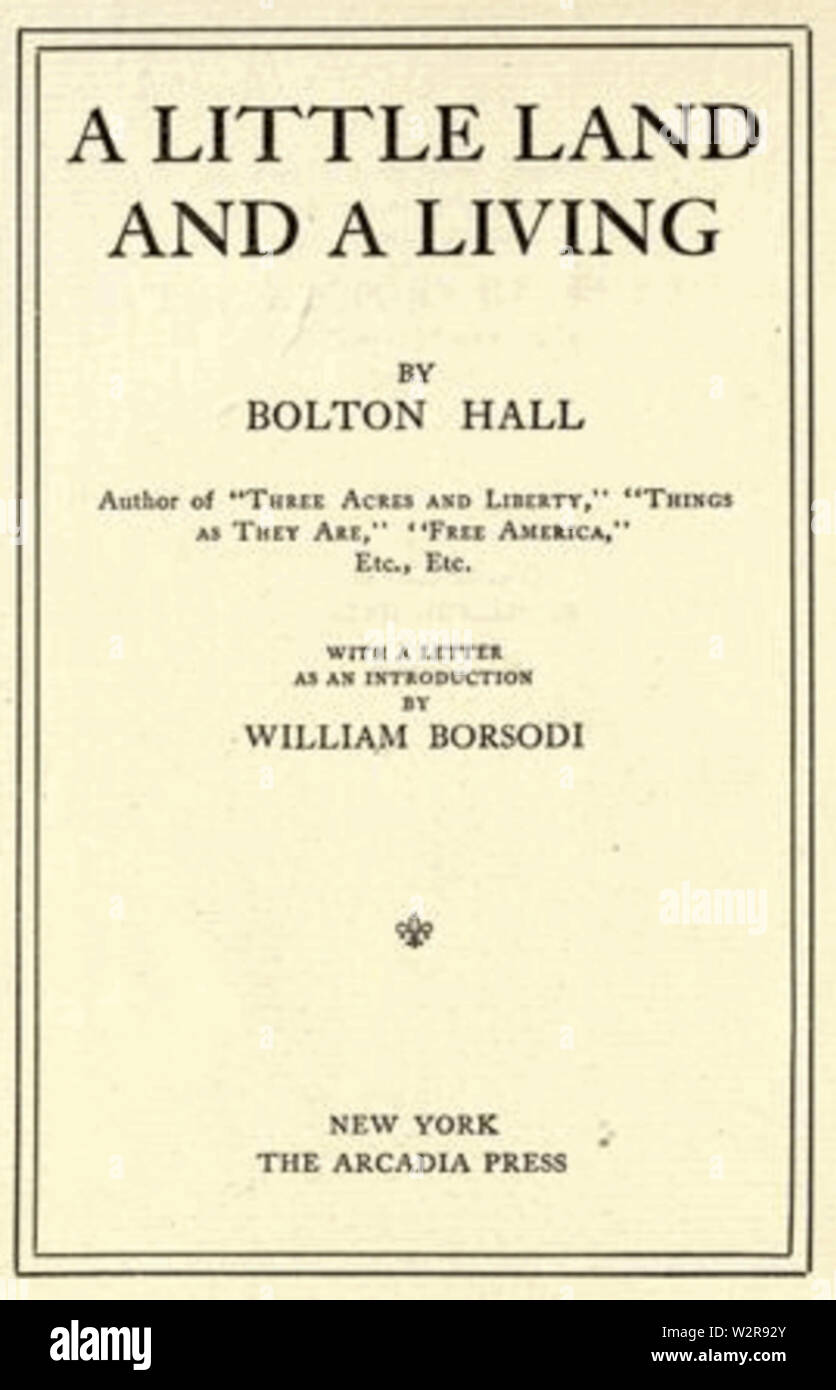 Bolton Hall Book Cover Little Land Stock Photo - Alamy
