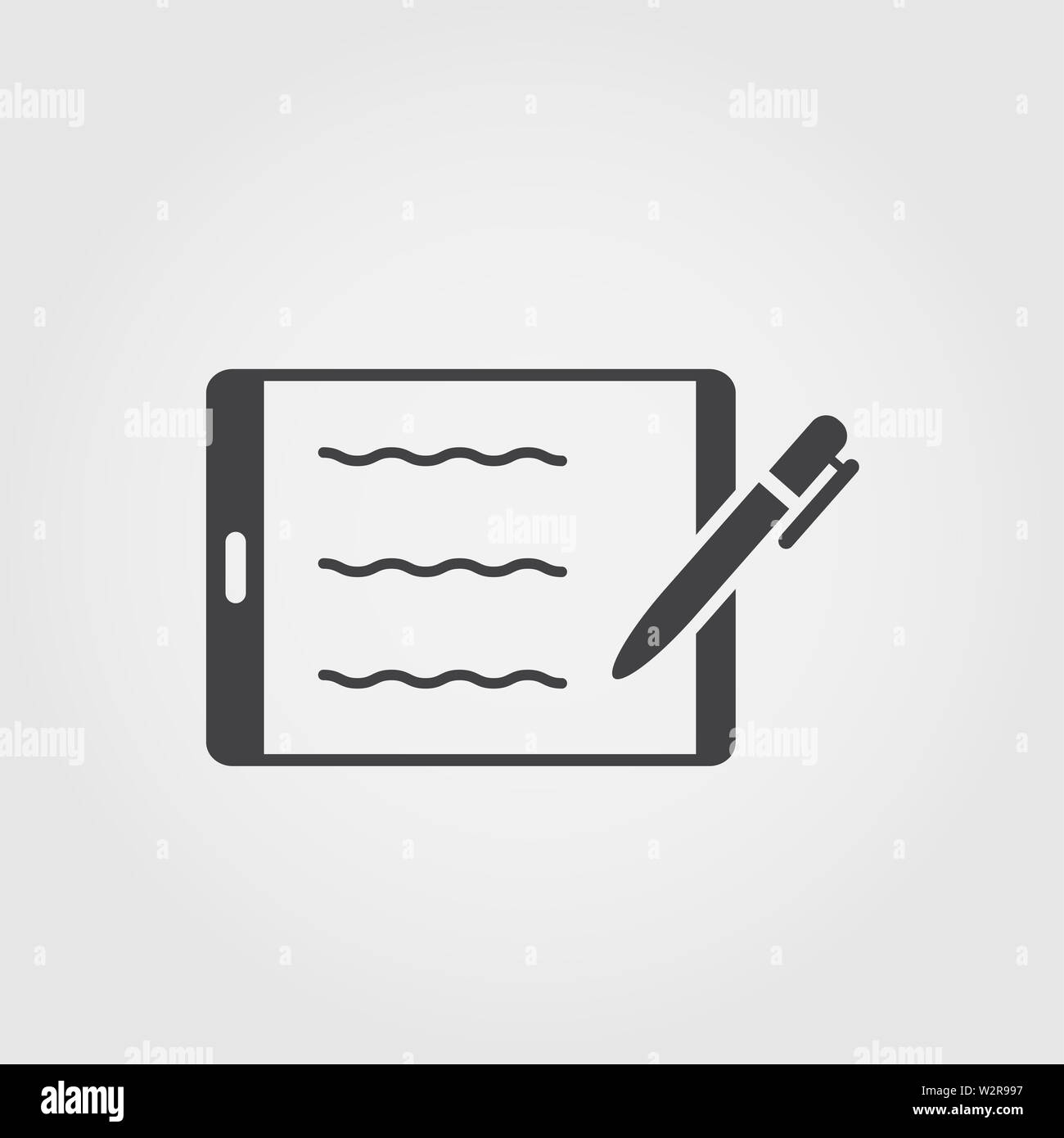 Electronic signature icon hi-res stock photography and images - Alamy