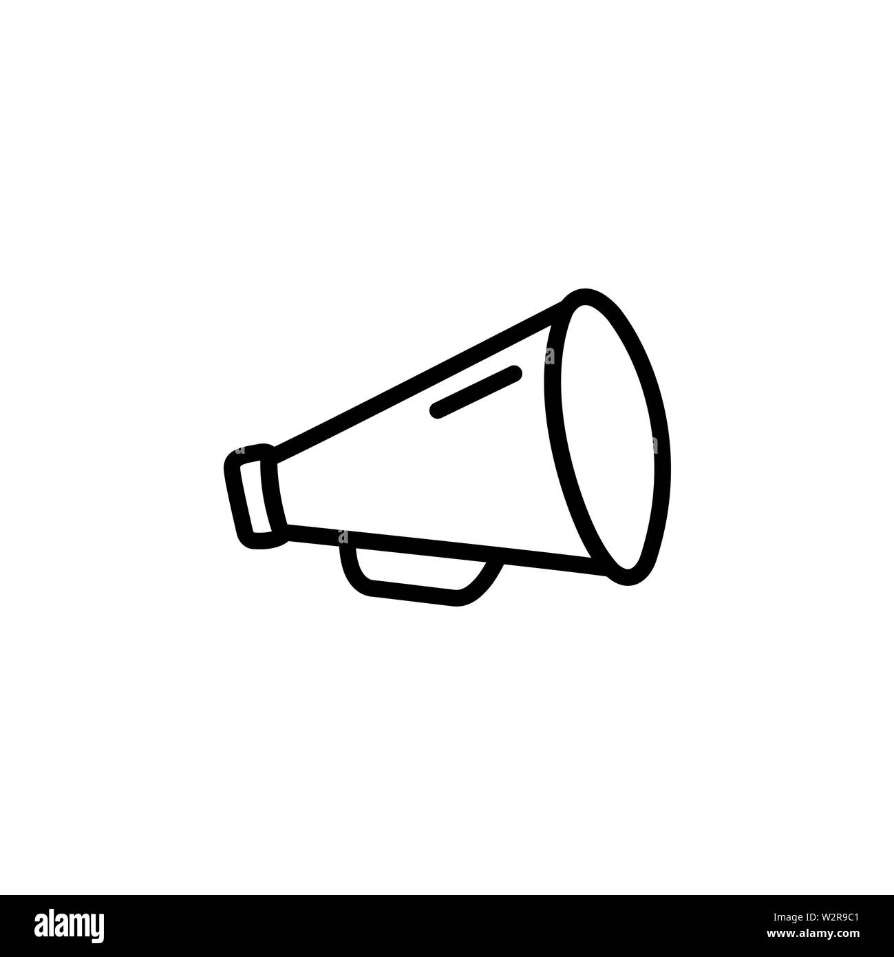 Megaphone Line Icon In Flat Style Vector For App, UI, Websites ...