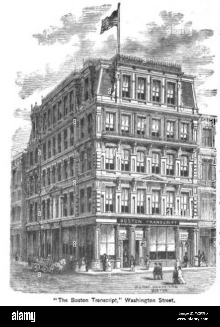 Boston Transcript Building Stock Photo - Alamy