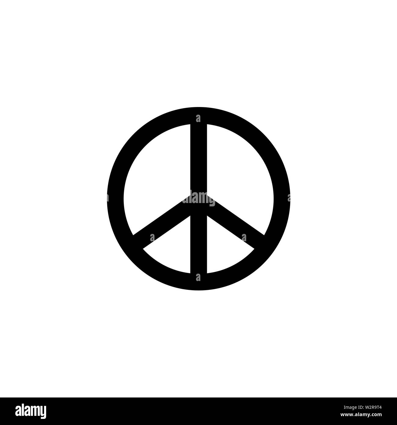 Peace Sign Icon In Flat Style Vector For Apps, UI, Websites. Black Icon ...