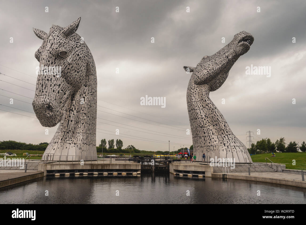 29/06/2019 Falkirk, Scotland, UK The Kelpies are 30-metre-high horse ...