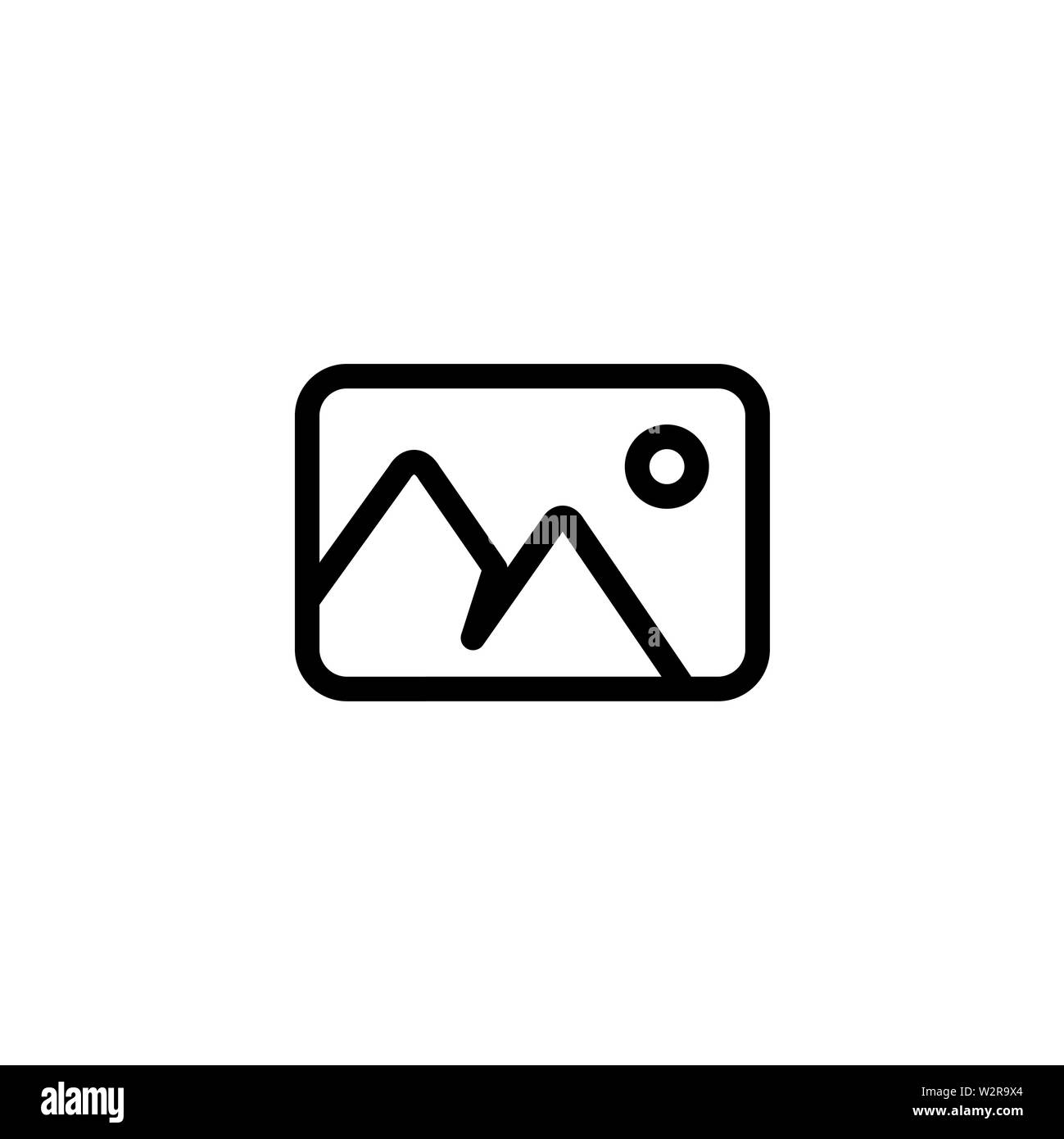 Photo Line Icon In Flat Style Vector For Apps, UI, Websites. Black Icon ...