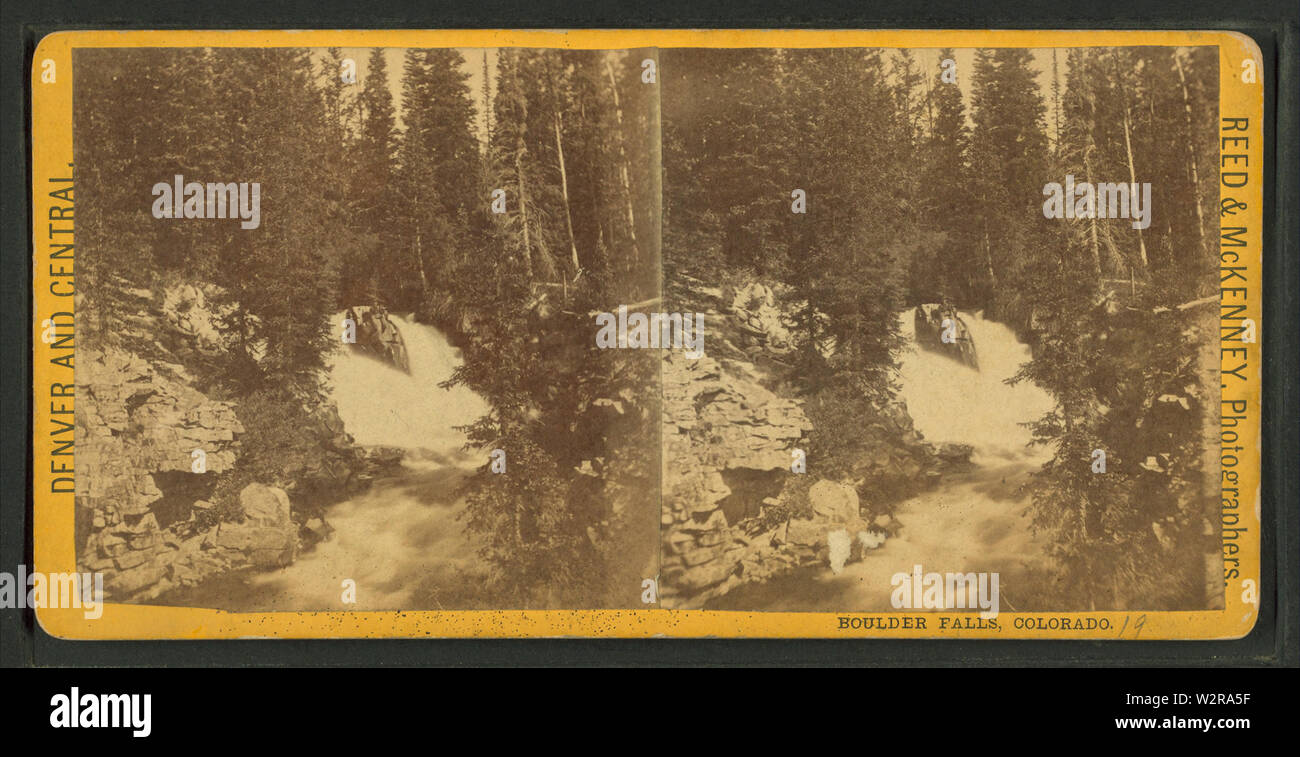 Boulder falls, Colorado, by Reed & McKenney Stock Photo - Alamy