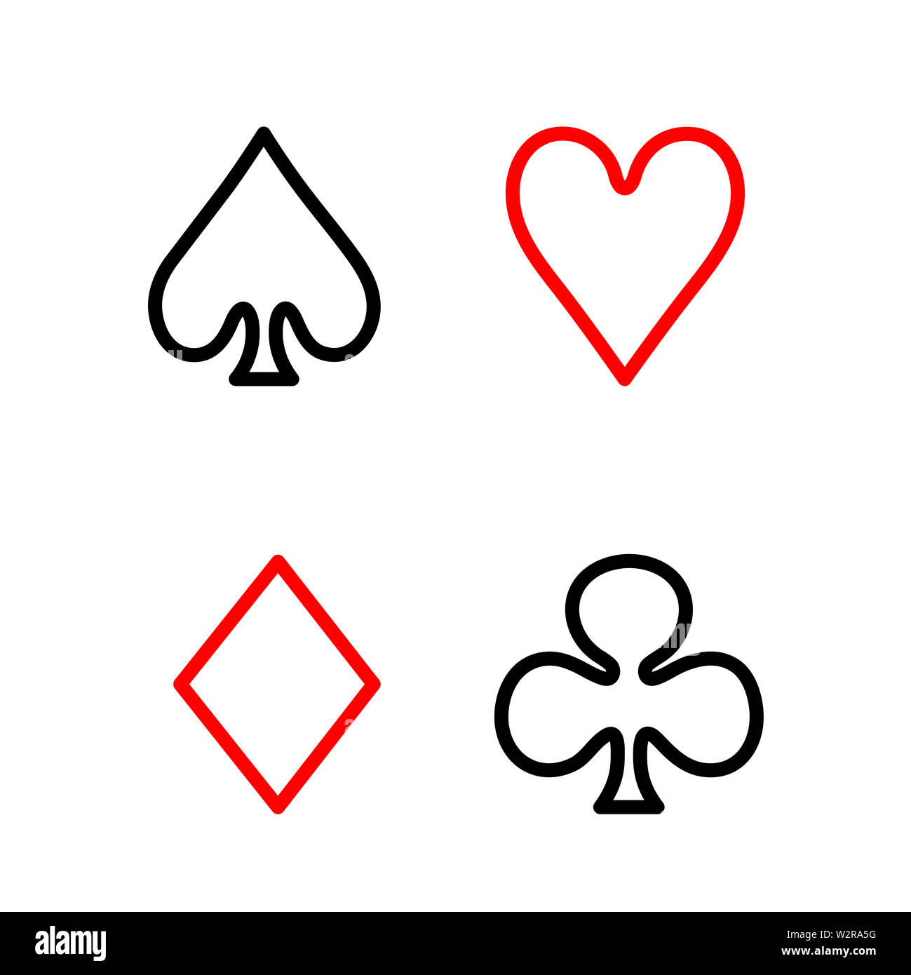 Playing Card Line Icon In Flat Style Vector For Apps, UI, Websites ...