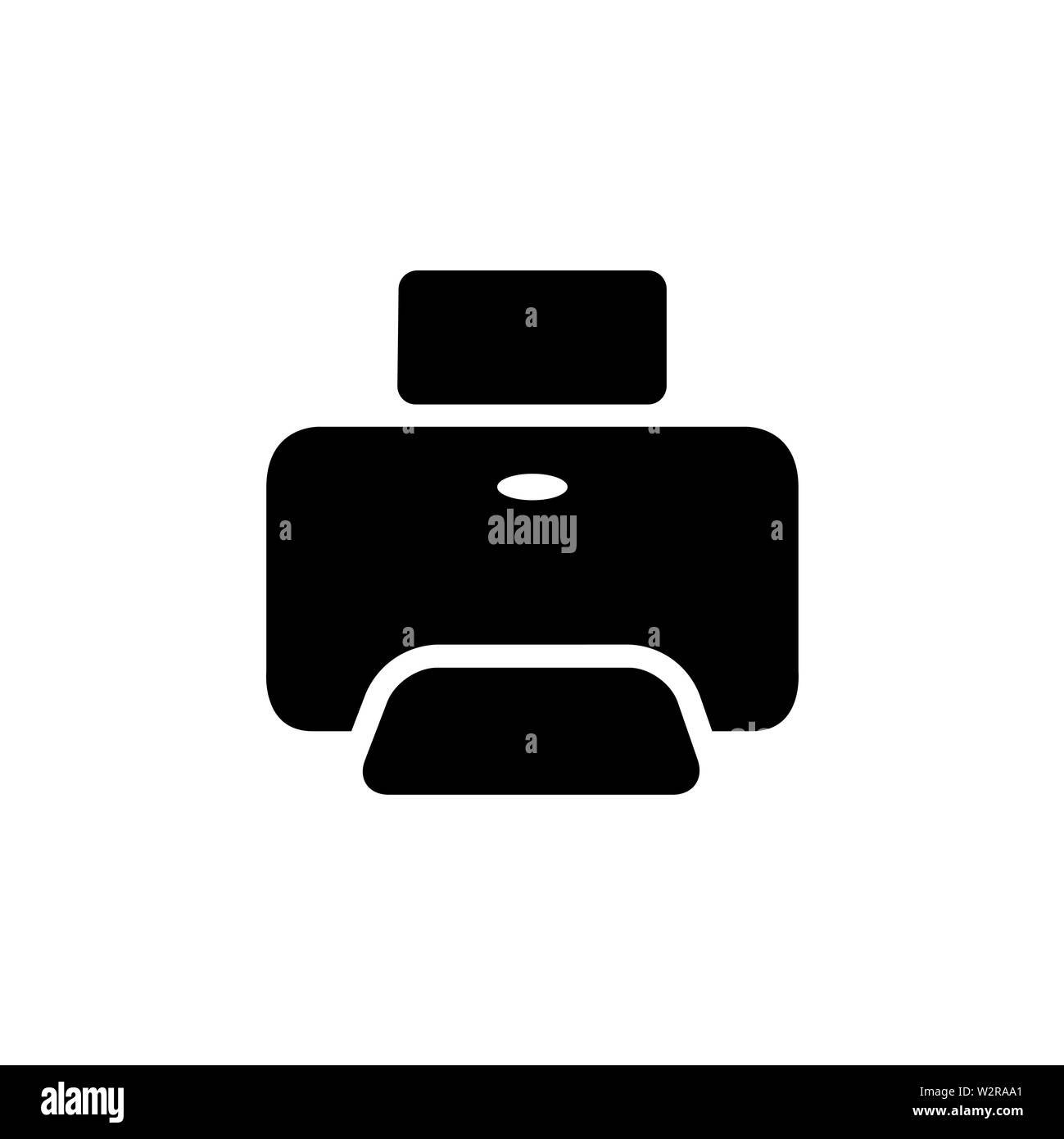 Printer Icon In Flat Style Vector For Apps, UI, Websites. Black Icon ...