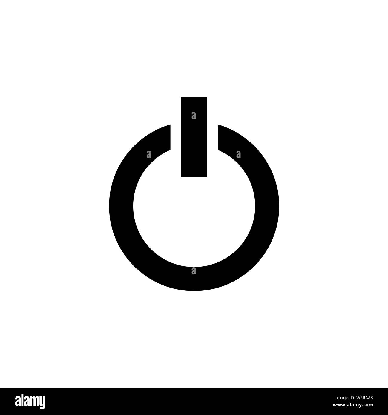 Power Icon In Flat Style Vector For Apps, UI, Websites. Black Icon ...