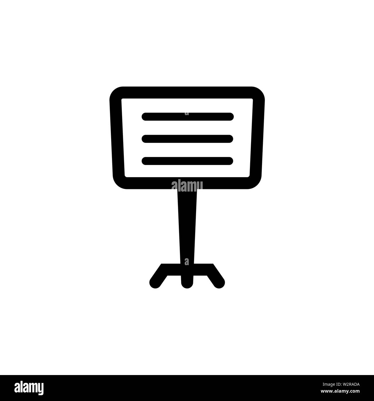 Projector Screen Icon In Flat Style Vector For Apps, UI, Websites ...