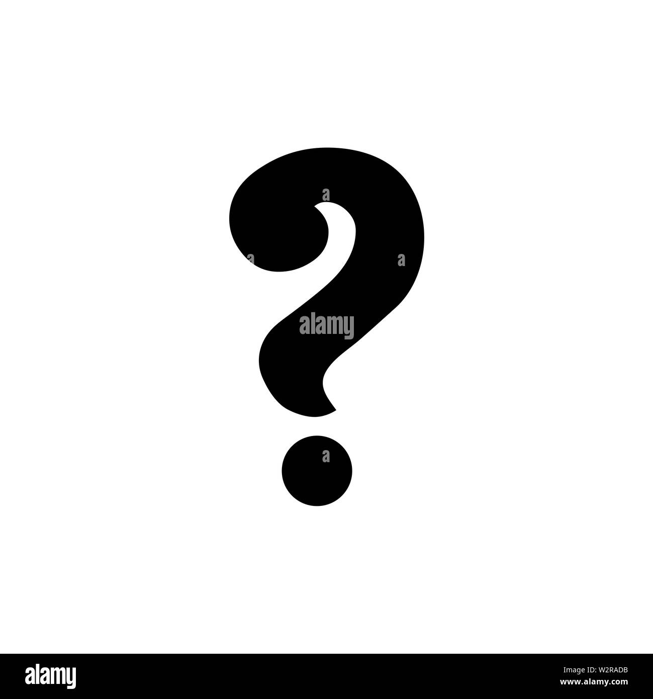 Question Icon In Flat Style Vector For Apps, UI, Websites. Black Icon ...