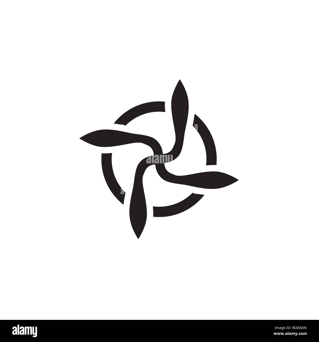 Propeller Icon In Flat Style Vector For Apps, UI, Websites. Black Icon ...