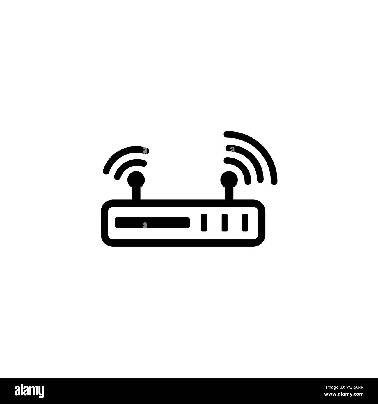 Router Line Icon In Flat Style Vector For Apps, UI, Websites. Black ...