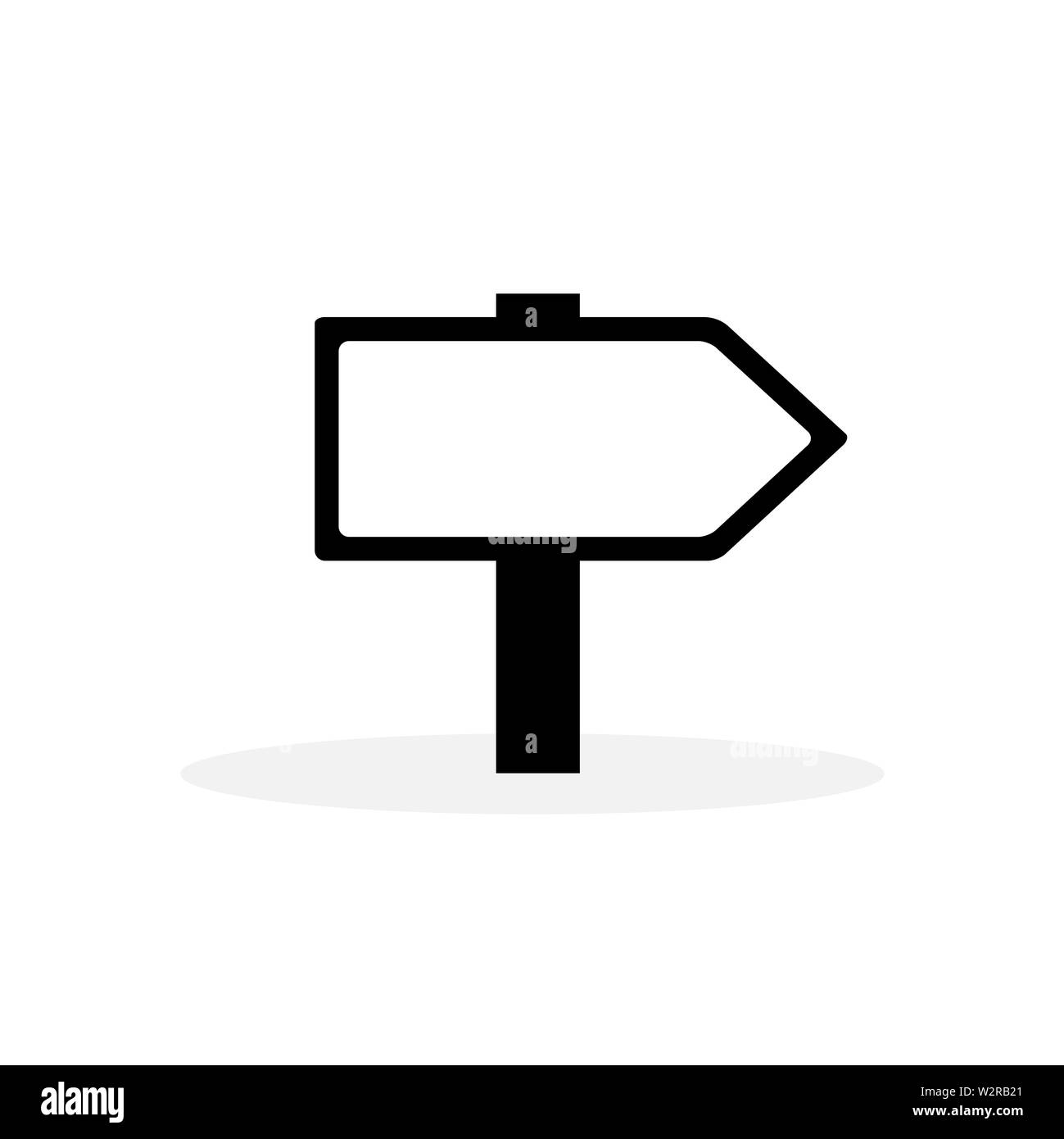 Signpost Icon In Flat Style Vector For Apps, UI, Websites. Black Icon ...