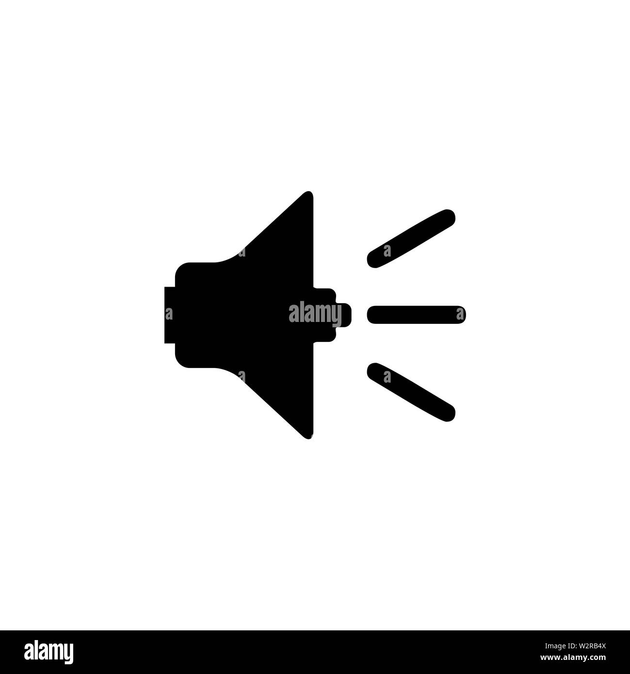 Sound Icon In Flat Style Vector For Apps, UI, Websites. Black Icon ...