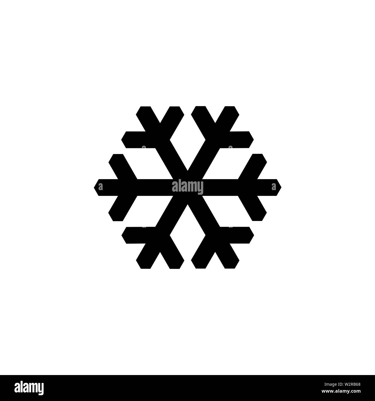 Snowflake Icon In Flat Style Vector For Apps, UI, Websites. Black Icon ...