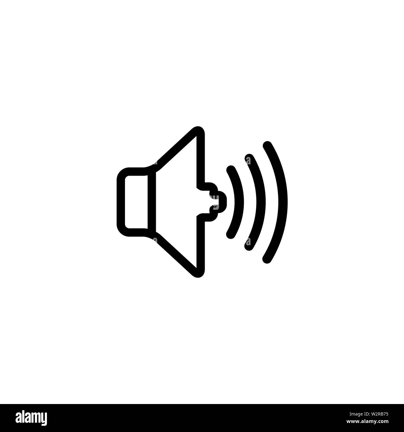 Sound Line Icon In Flat Style Vector For Apps, UI, Websites. Black Icon ...