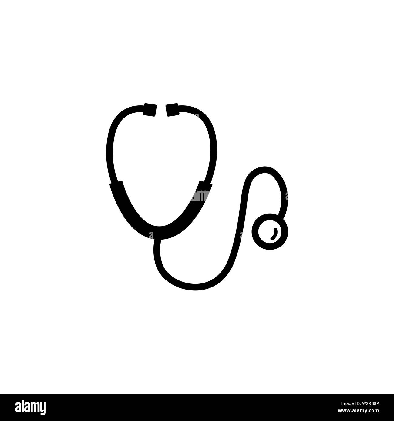 Stethoscope Icon Black