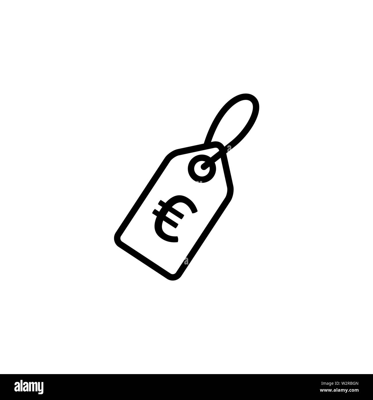 Tag Line Icon In Flat Style Vector For Apps, UI, Websites. Black Icon ...