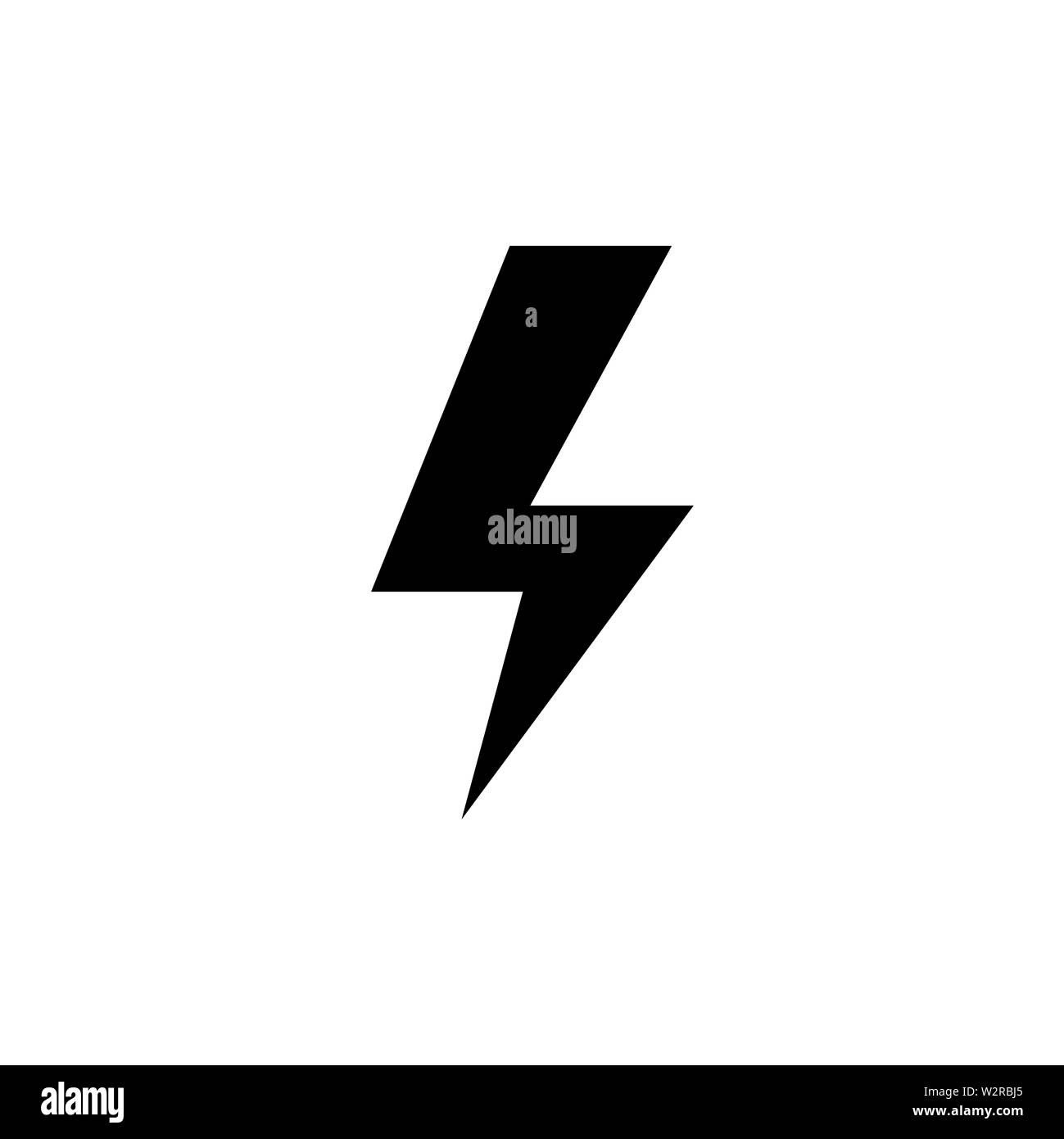 Thunderbolt Icon In Flat Style Vector For Apps, UI, Websites. Black ...