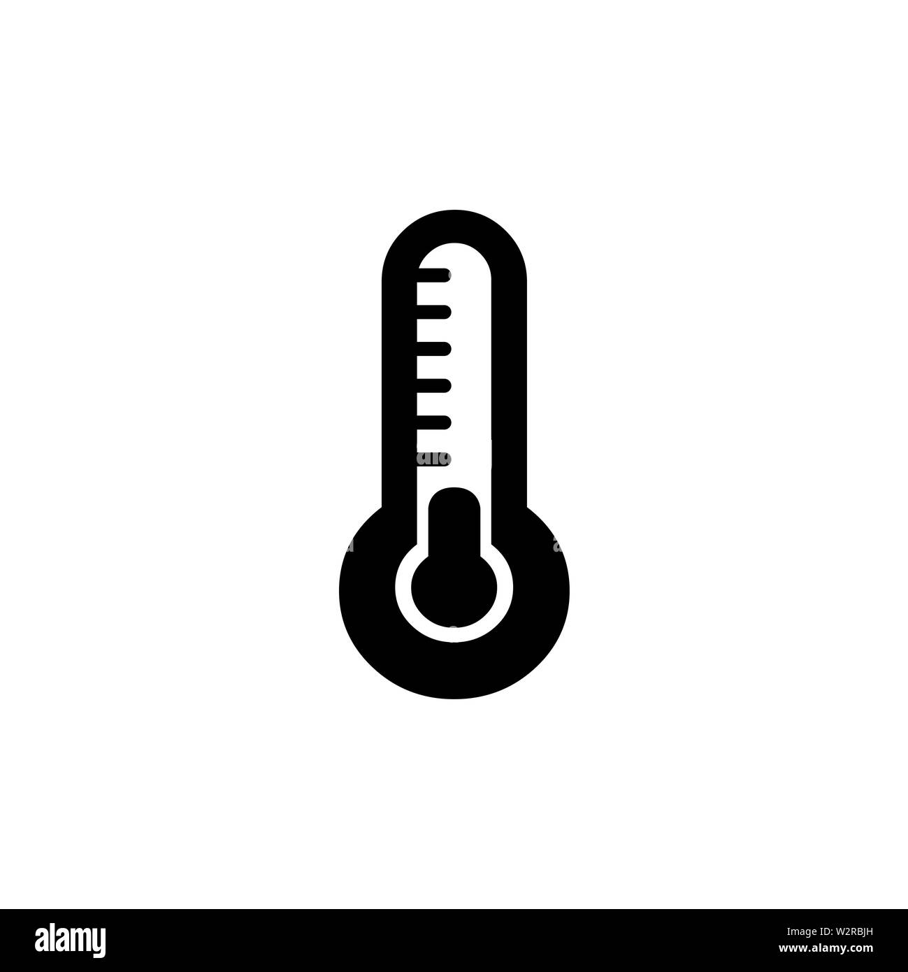 Thermometers Icon In Flat Style Vector For Apps, UI, Websites. Black ...