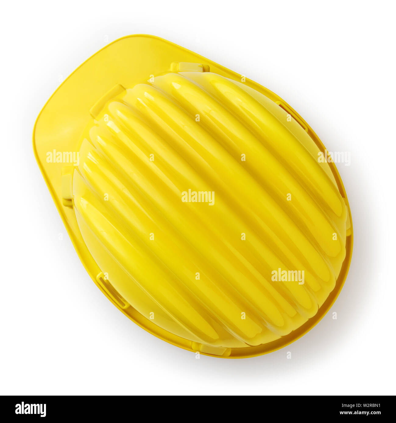 yellow safety helmet top view isolated on white background Stock Photo ...