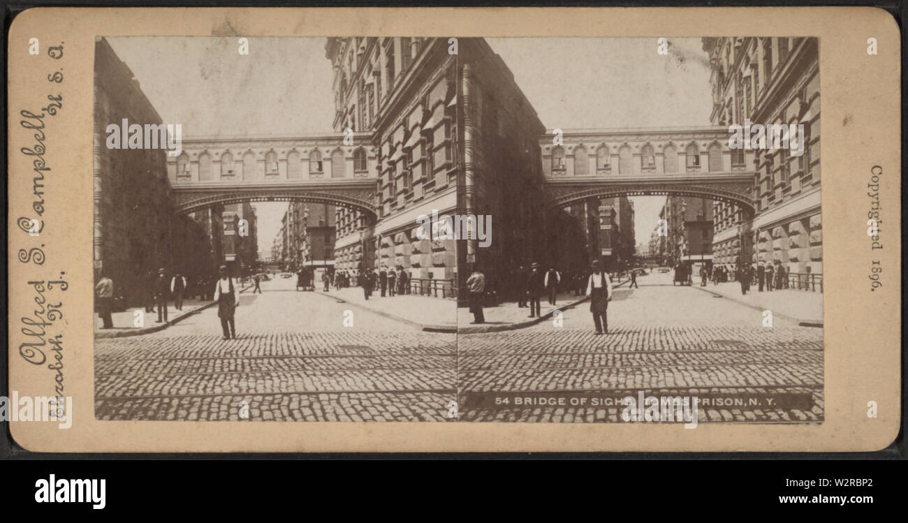 Bridge of Sighs, Tombs Prison, NY, from Robert N Dennis collection of ...