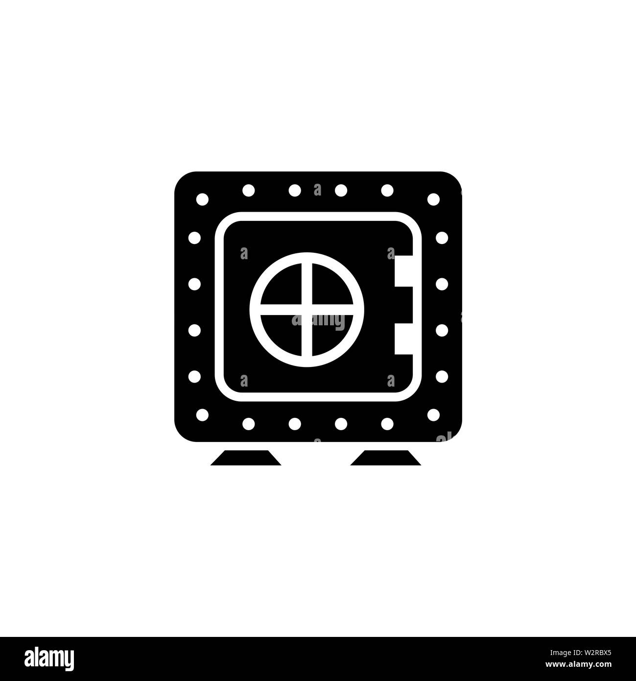 Vault Icon In Flat Style Vector For Apps, UI, Websites. Black Icon ...