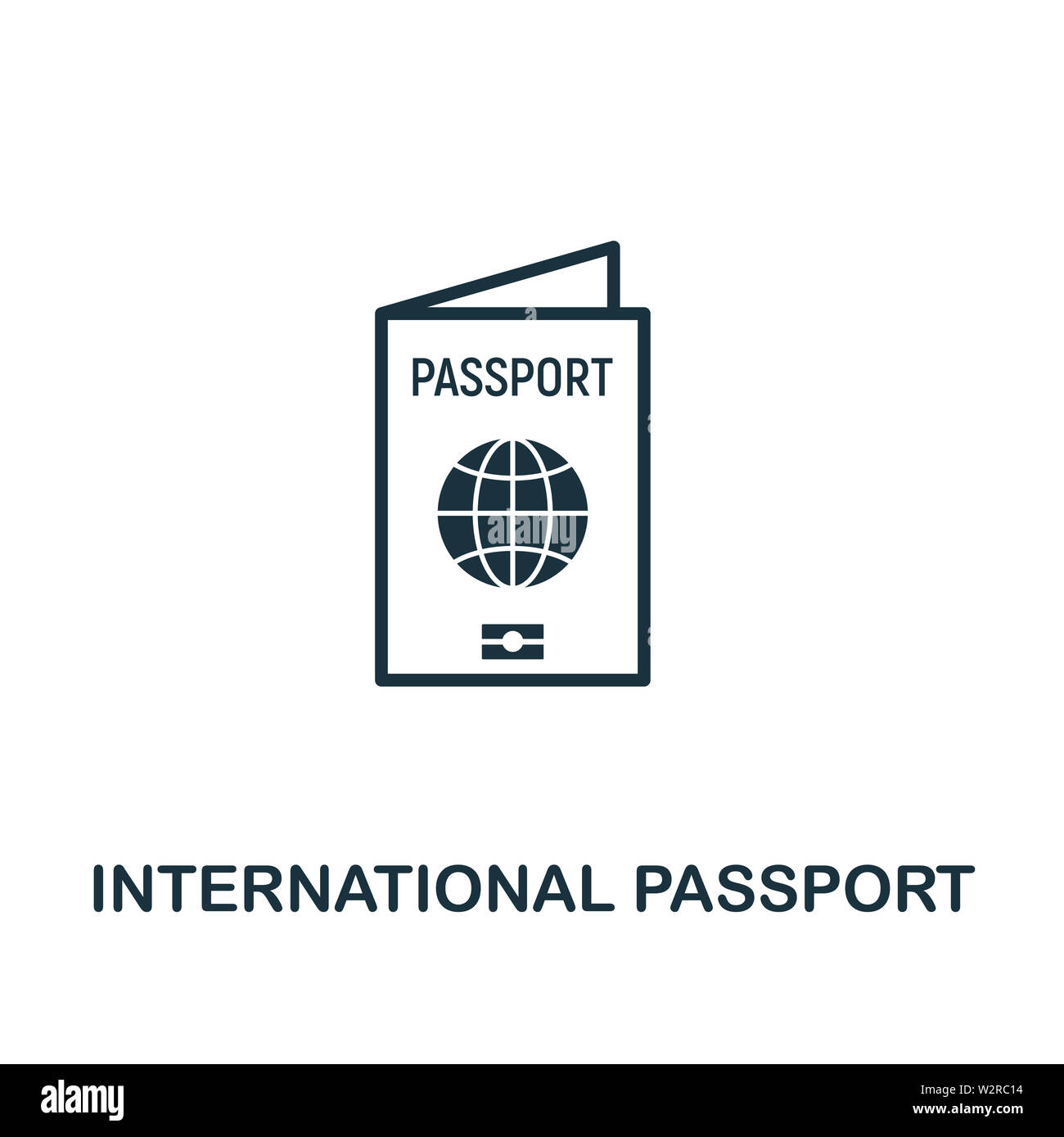 International Passport icon. Creative element design from tourism icons ...