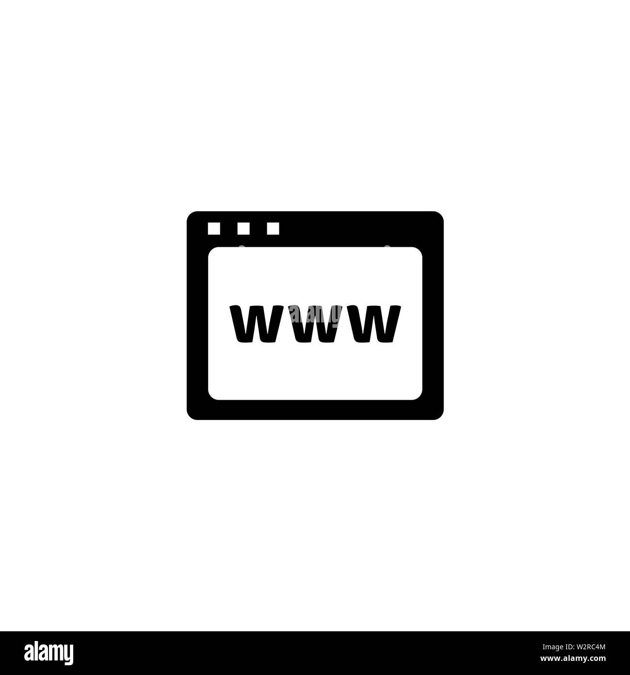 Web Page Icon In Flat Style Vector For Apps, UI, Websites. Black Icon ...