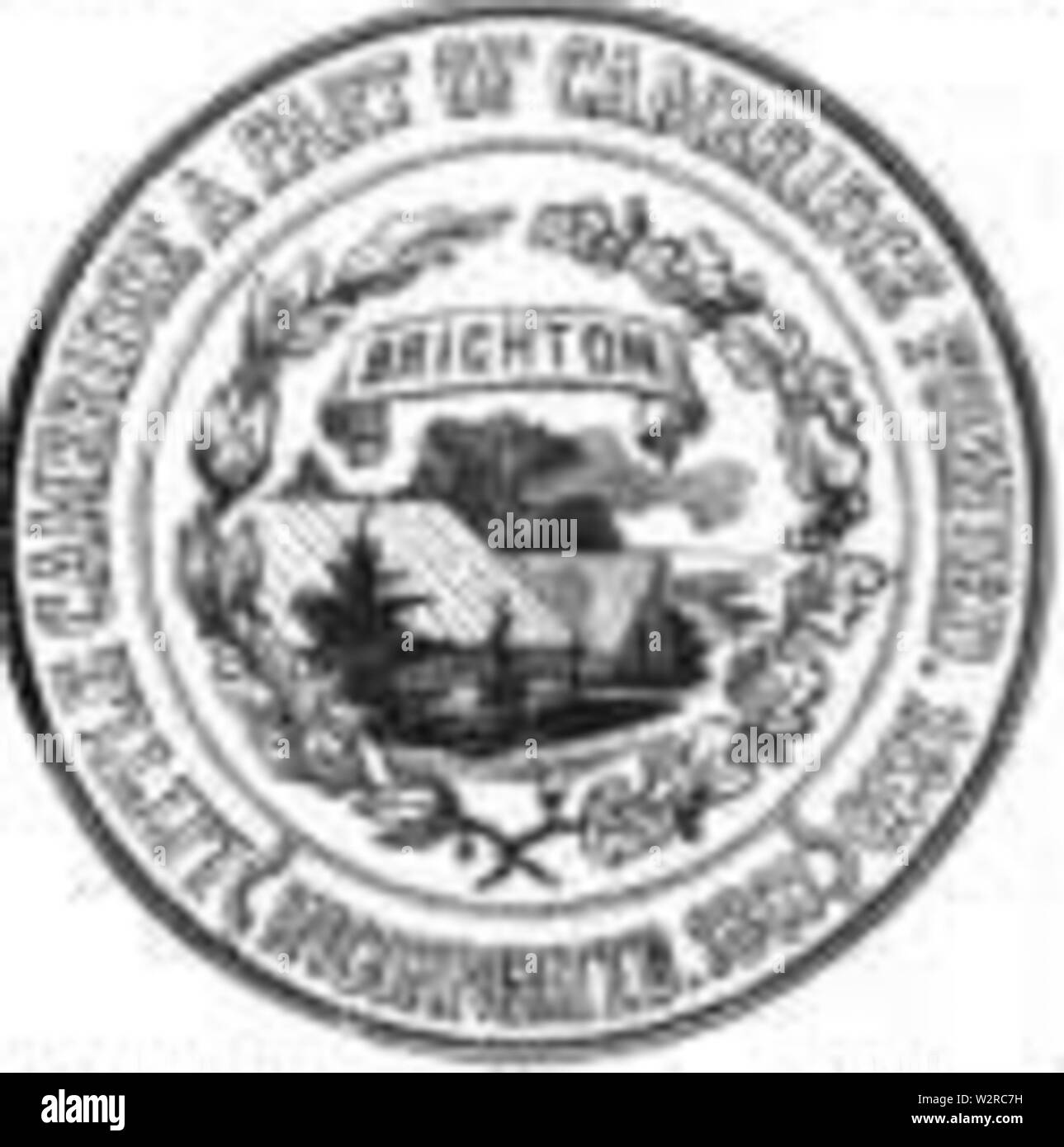 Seal of the town Black and White Stock Photos & Images - Alamy