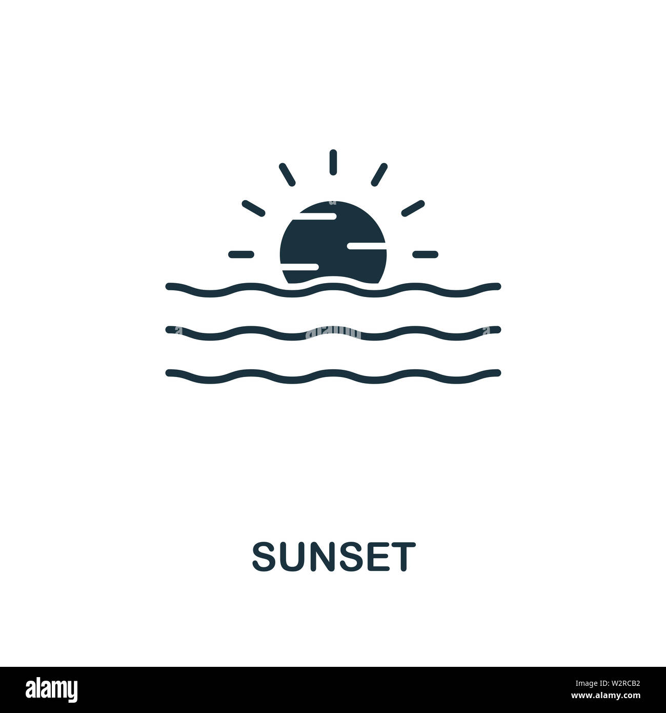 Sunset icon. Creative element design from tourism icons collection ...