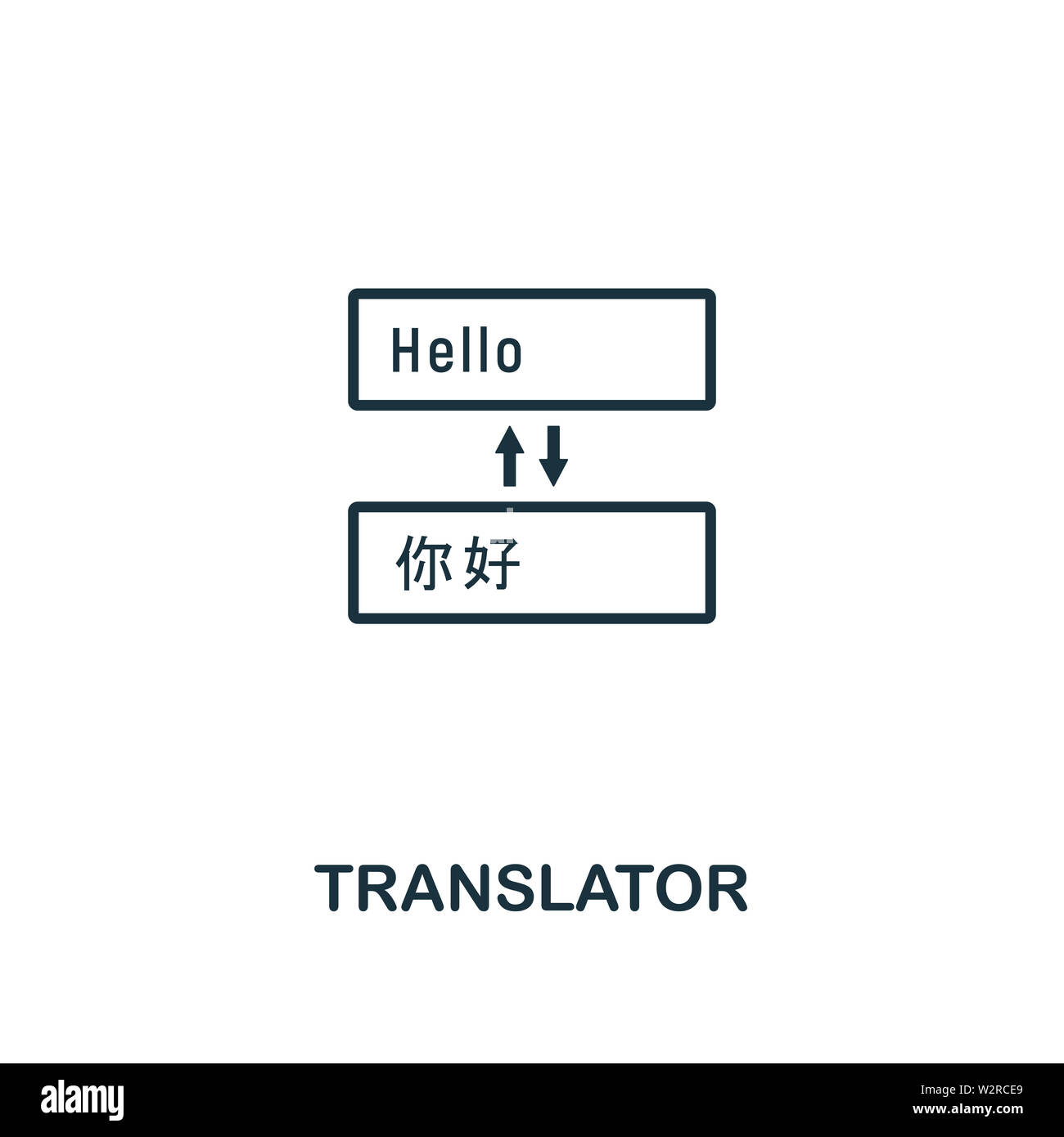 Translator icon. Creative element design from tourism icons collection ...