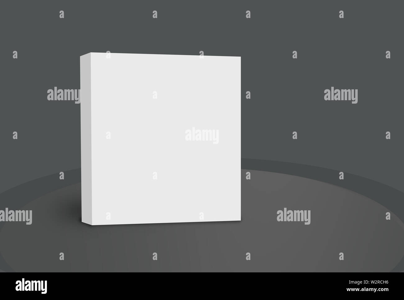 3D White Box on Ground, Mock Up Template Ready For Your Design ...