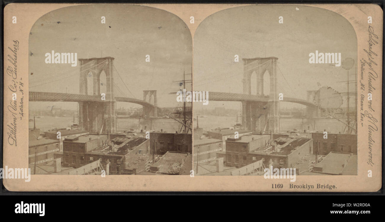Brooklyn Bridge, from Robert N Dennis collection of stereoscopic views ...