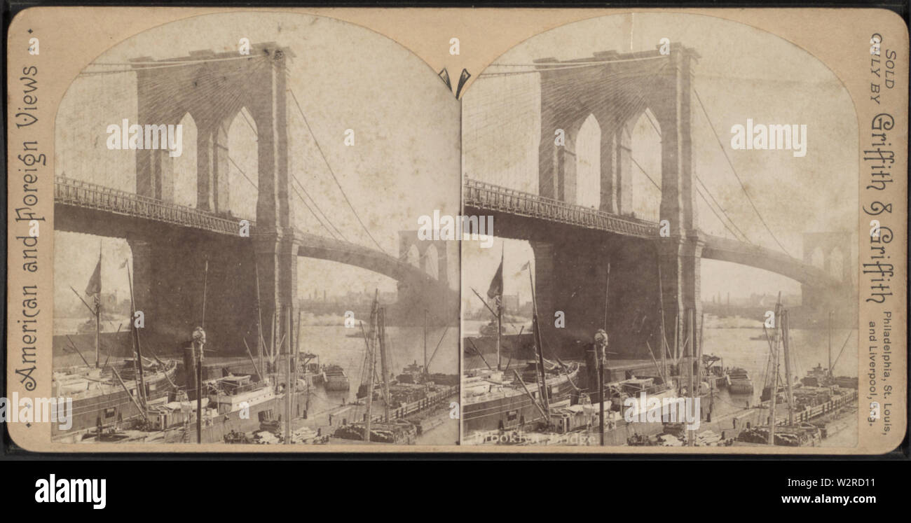 Brooklyn Bridge, from Robert N Dennis collection of stereoscopic views ...