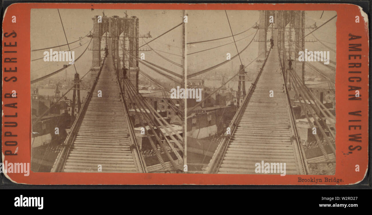 Brooklyn Bridge, from Robert N Dennis collection of stereoscopic views ...