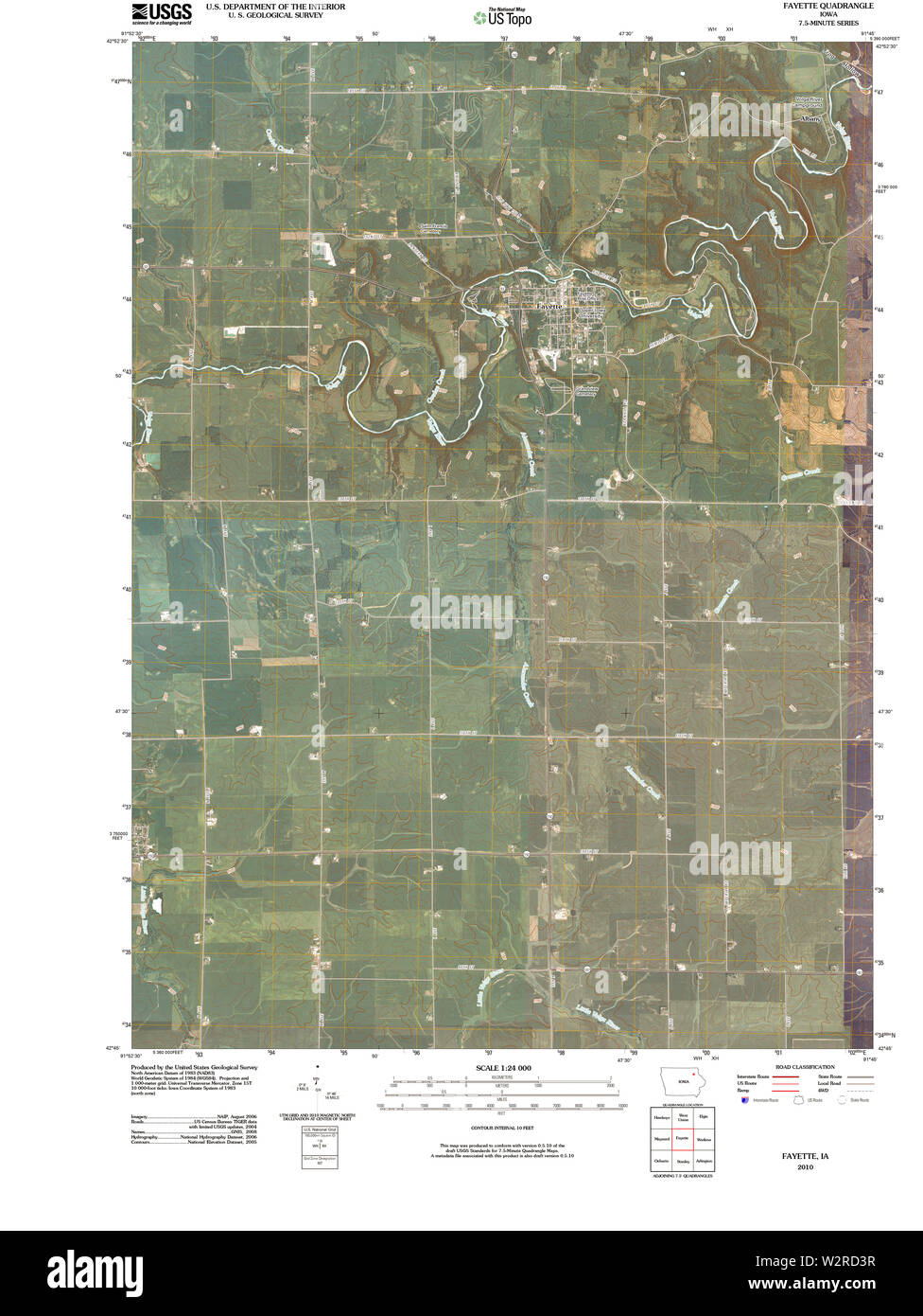 Fayette iowa map hi-res stock photography and images - Alamy