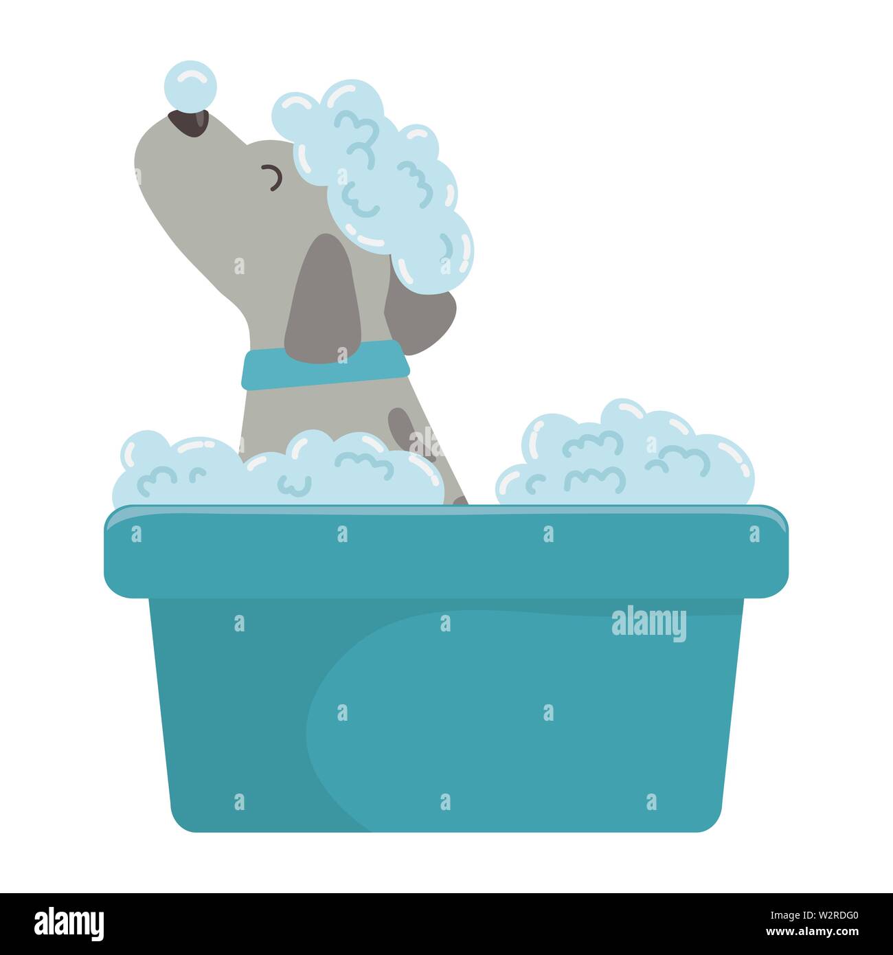 Dog cartoon taking shower design, Mascot pet animal nature cute and ...