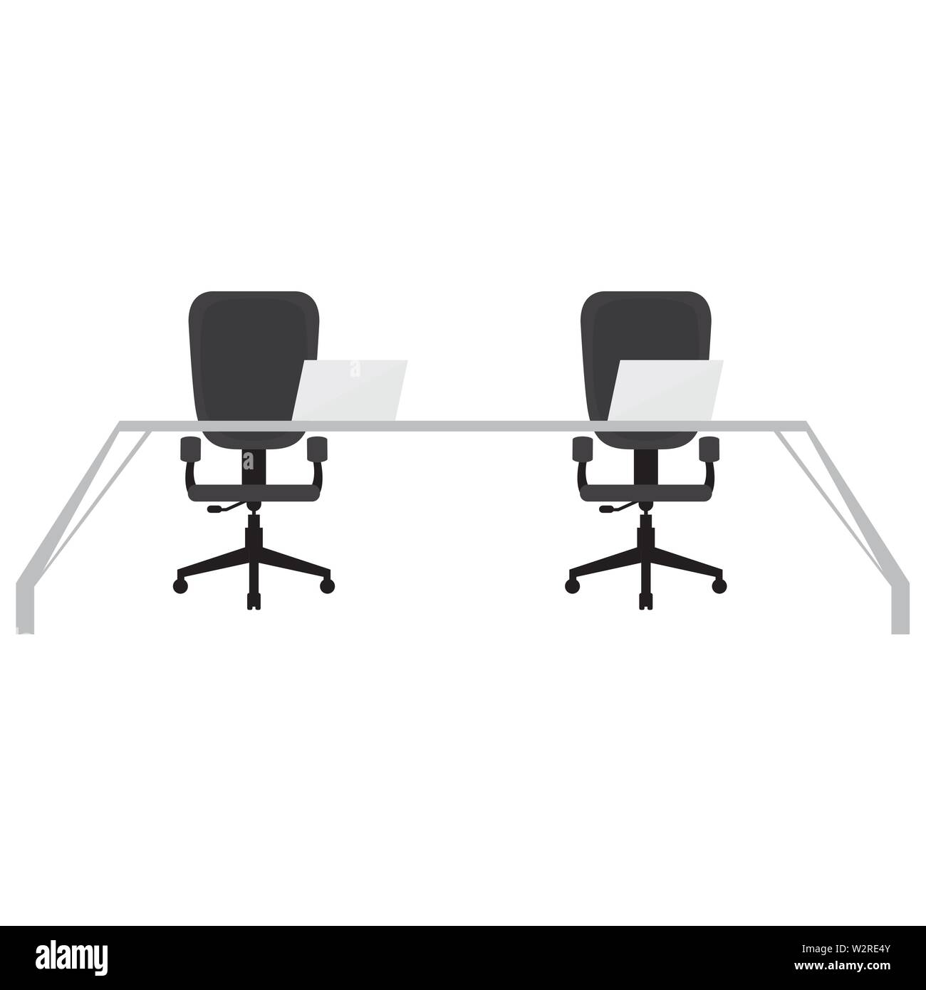 Isolated workstation image on a white background - Vector Stock Vector ...