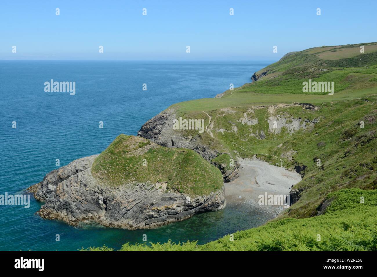 Castell Bach promontory and hill fort on the Ceredigion Coast Path ...