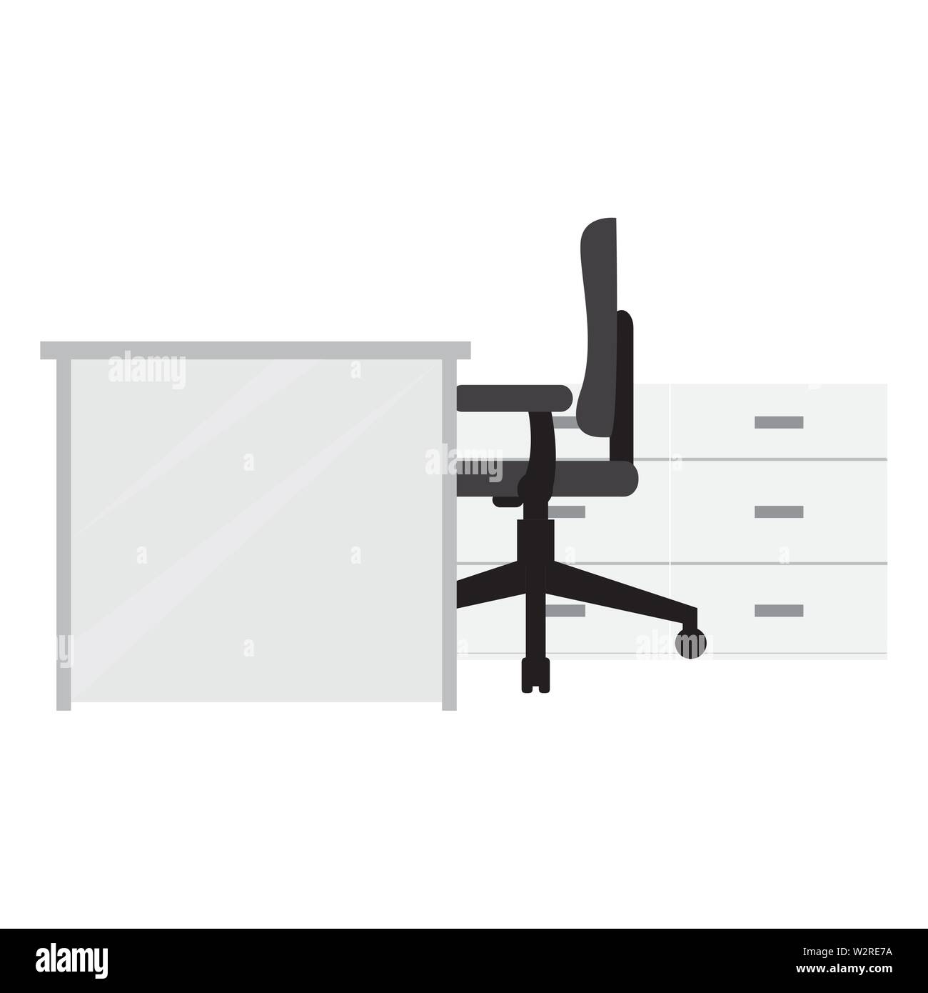Isolated workstation image on a white background - Vector Stock Vector ...