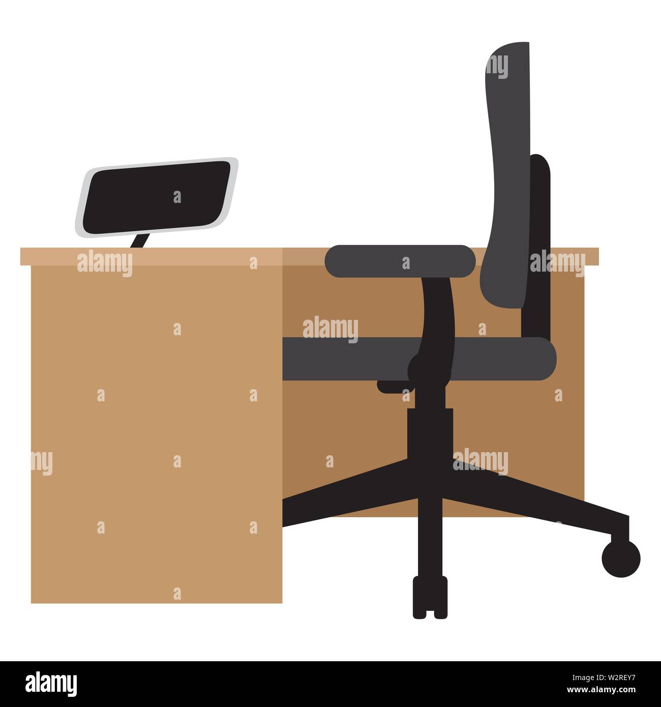 Isolated workstation image on a white background - Vector Stock Vector ...
