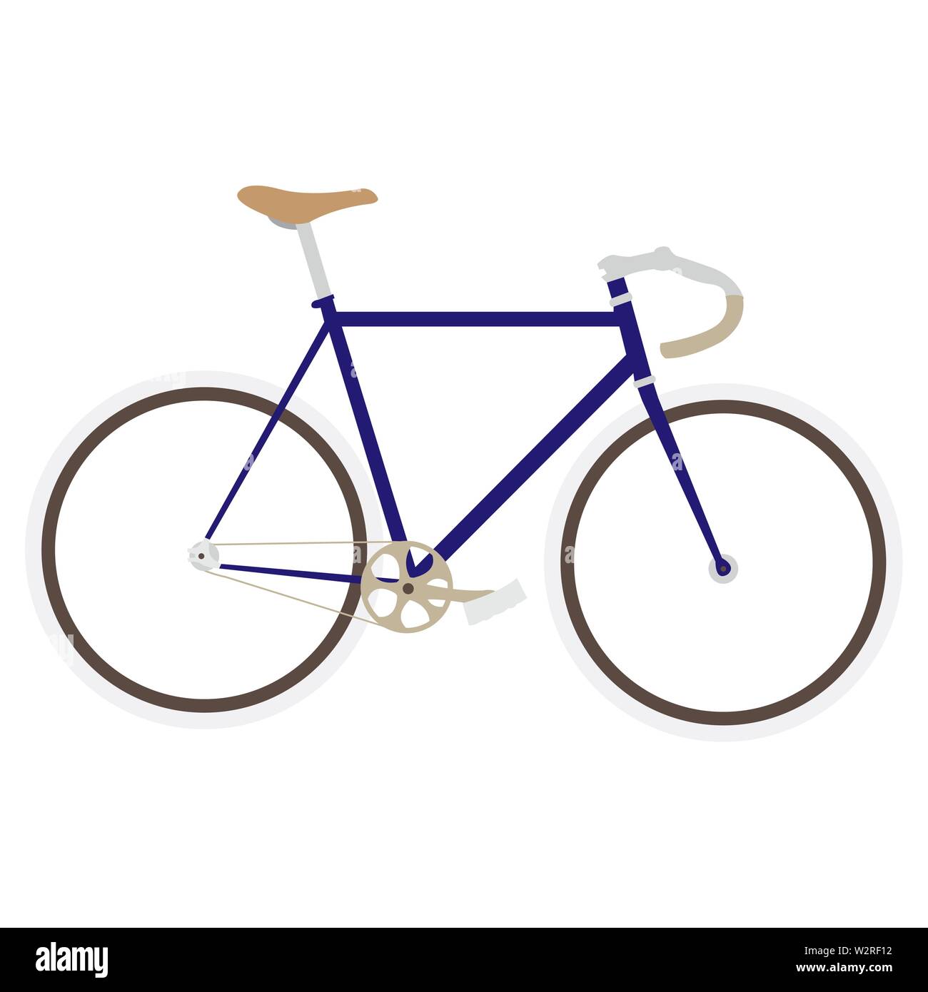 Isolated bicycle image over a white background - Vector Stock Vector ...