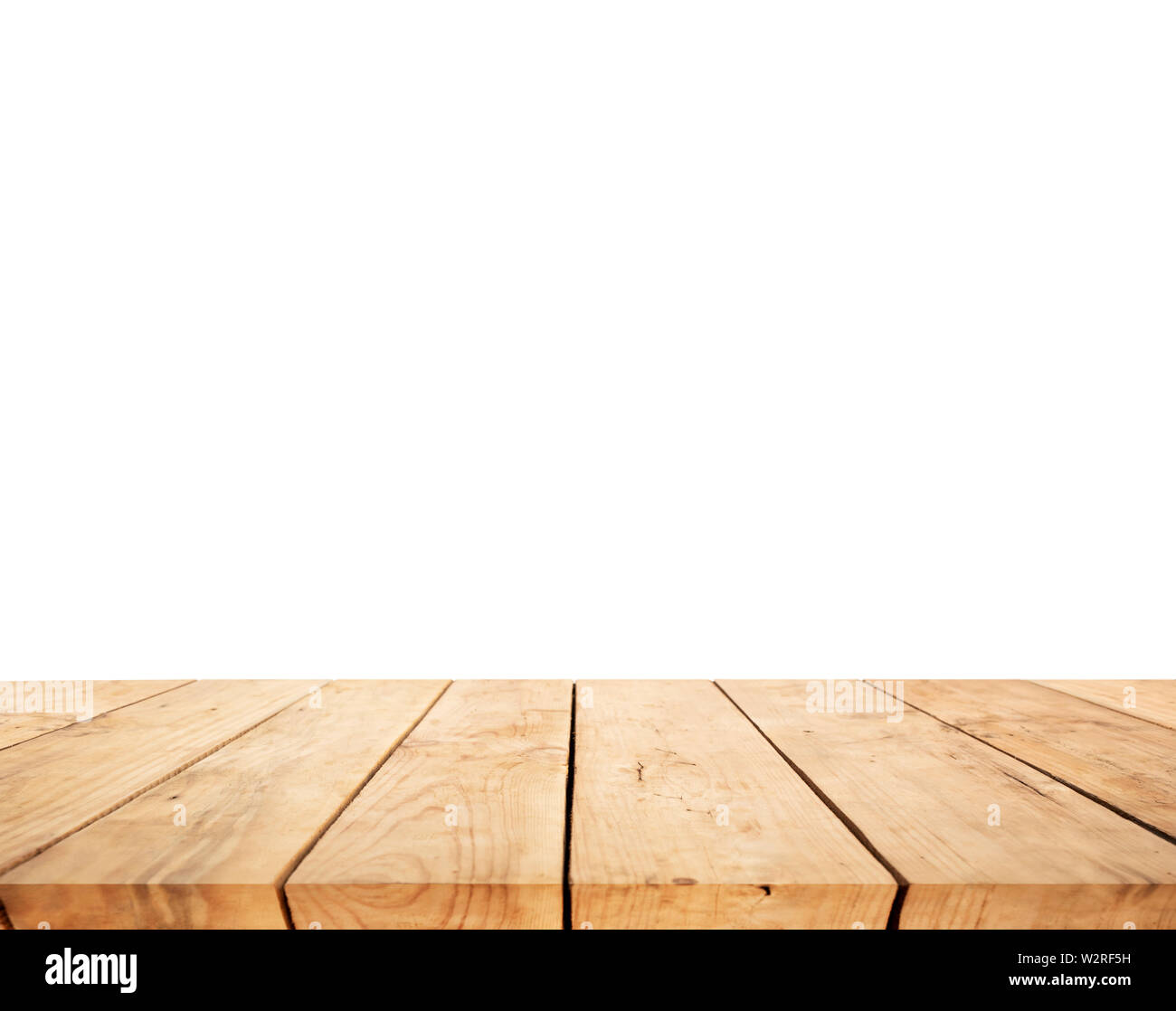 Beautiful texture wood table top texture on white background.For create ...