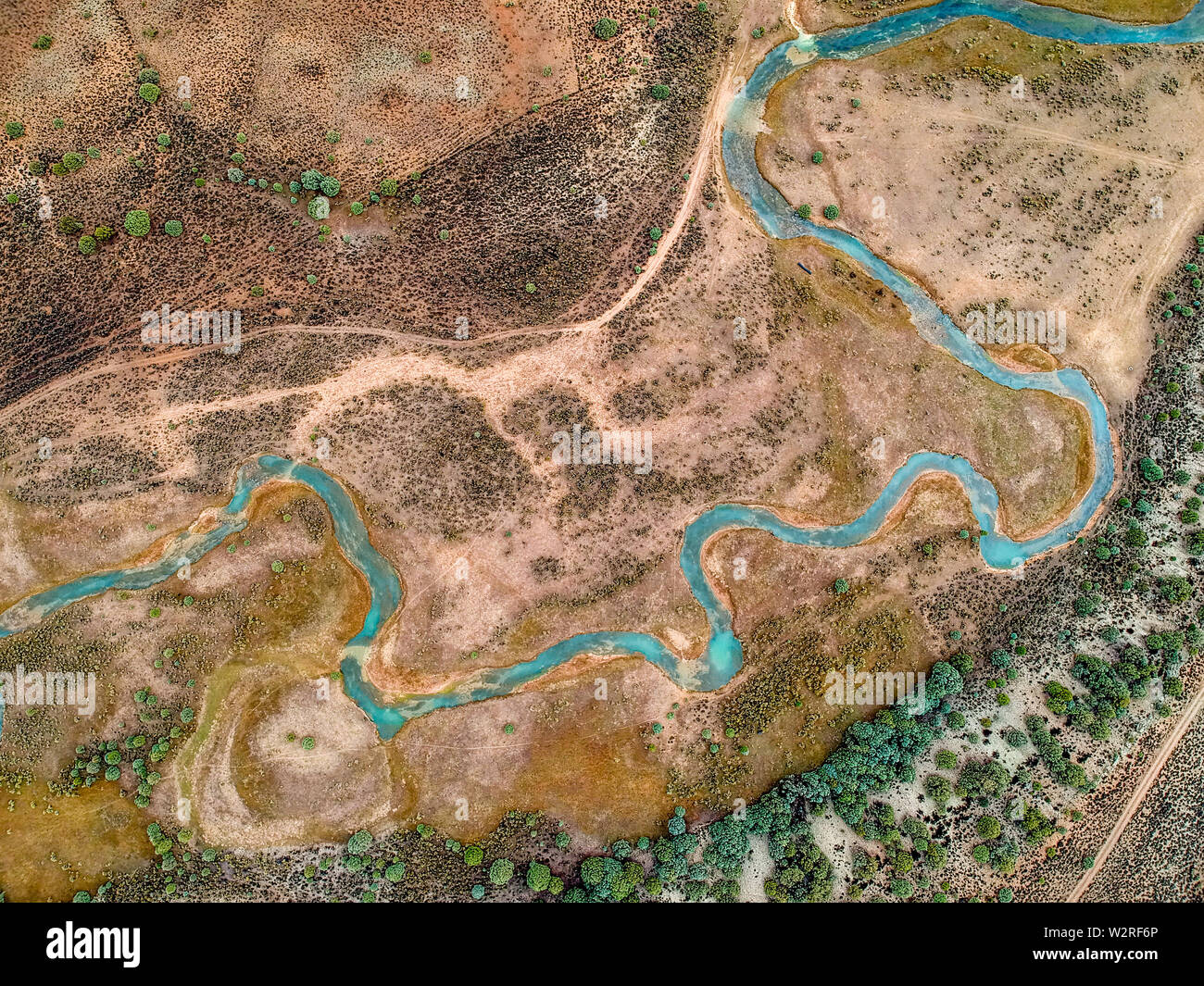 Aerial View of Sevier river in Utah, USA Stock Photo - Alamy